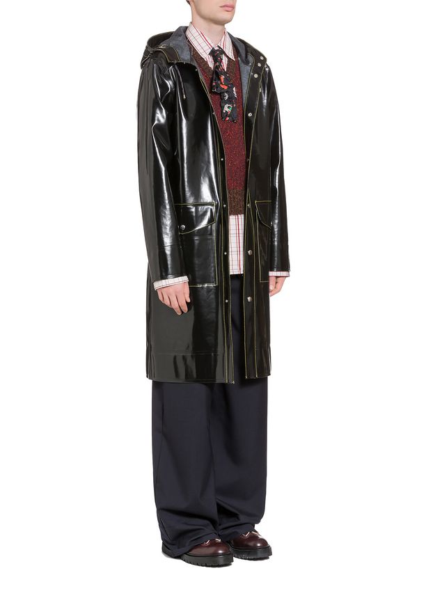 Stutterheim For Marni Raincoat In Glossy Rubberized Cotton ‎ from the ...